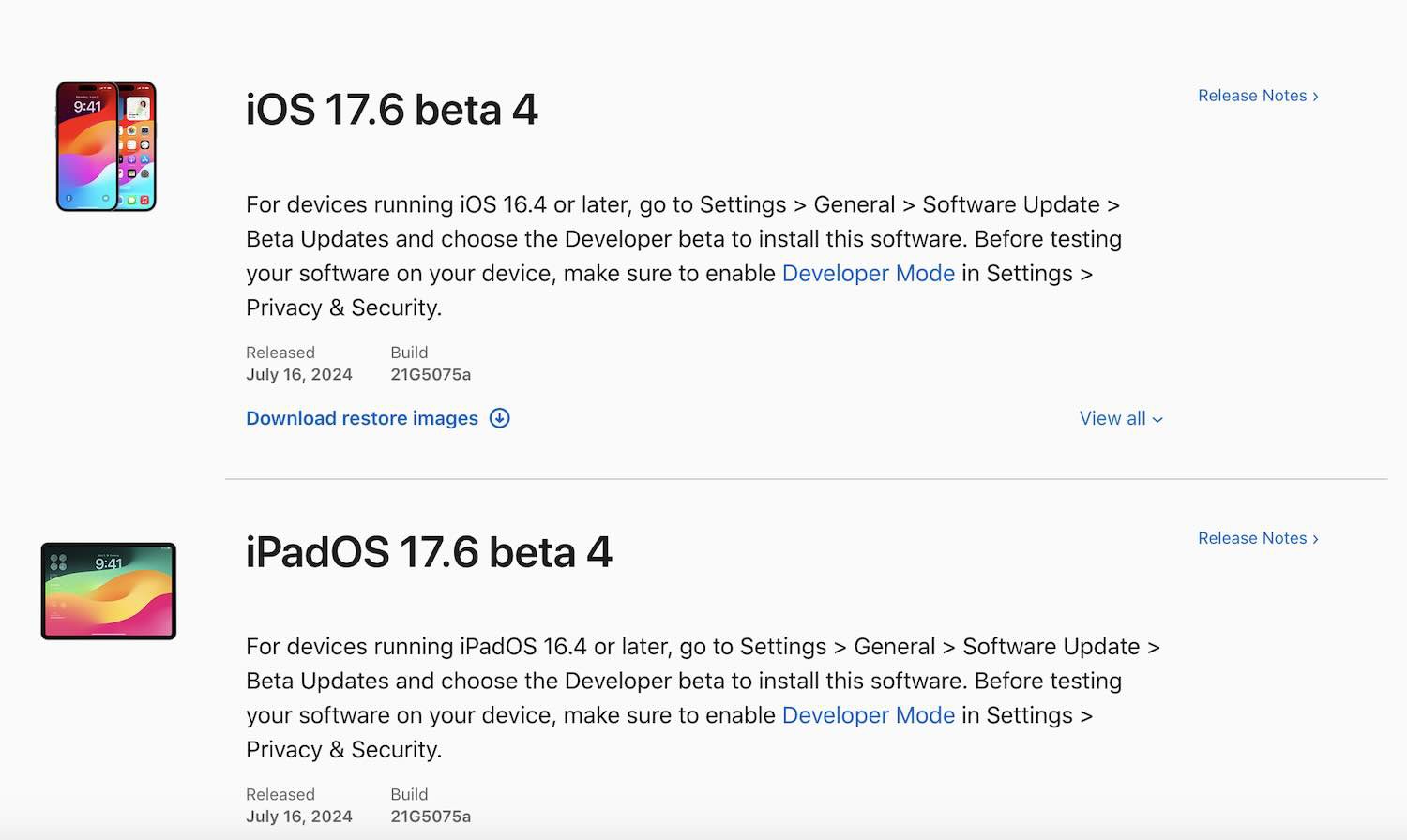 Apple phát hành iOS / iPadOS 17.6 Beta 4 Bản xem trước dành cho nhà phát triển. | VN-Zoom | Cộng ...
